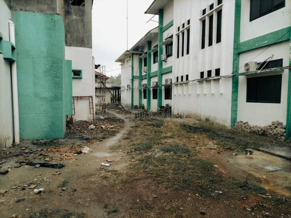 Gap between Two Towering Buildings with a Tower Behind it Stock Image ...
