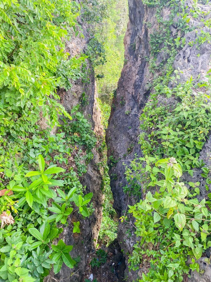 The Gap Visible from the Two Stones are Beautiful and Sturdy. Old Rocks ...