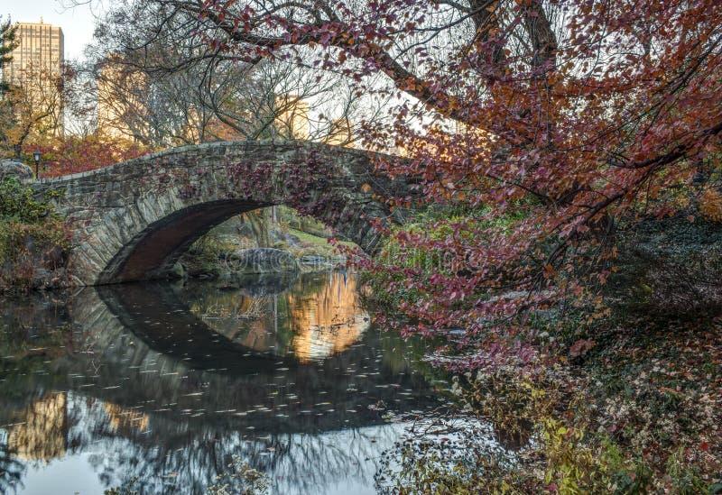 Gapstow Bridge Central Park, New York City Stock Photo - Image of ...