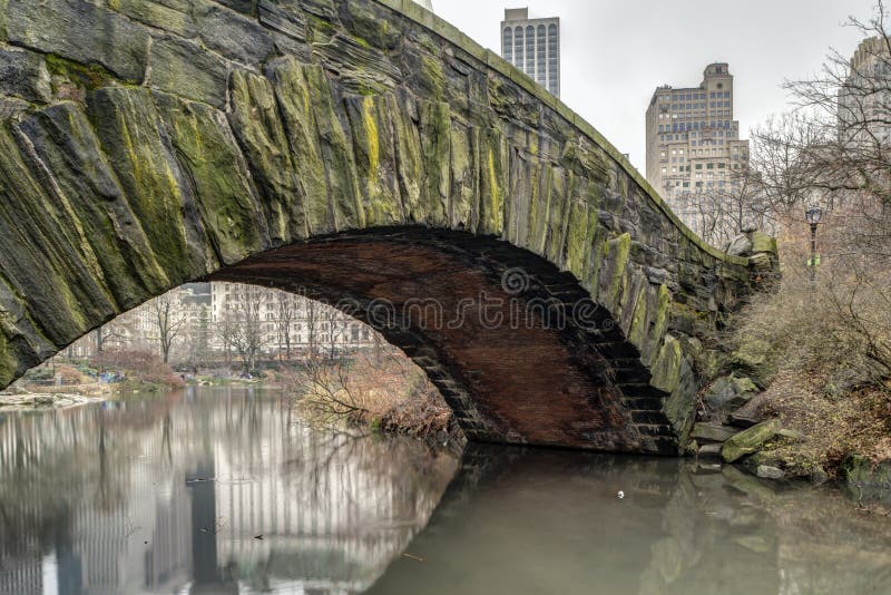 Gapstow Bridge Central Park, New York City Stock Image - Image of city ...
