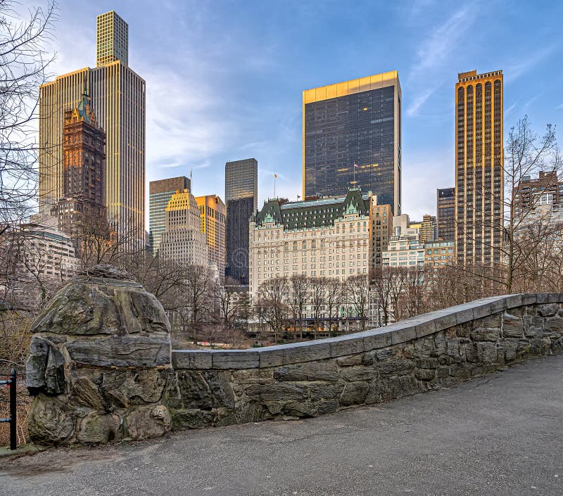 Gapstow Bridge in Central Park, Winter, Early Spring Stock Image ...