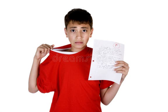 Garçon Avec La Pente De Manqu Image stock - Image du école, enfance ...