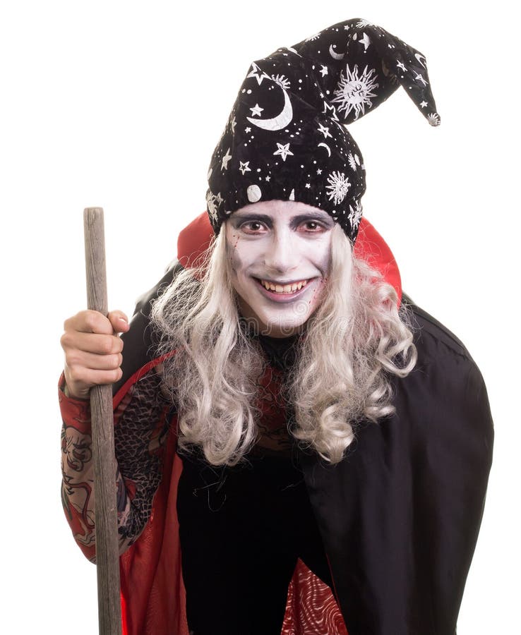 Magicien blanc image stock. Image du chapeau, homme, fable - 8072515