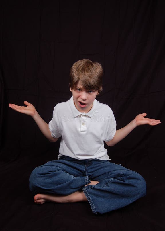 Garçon Perplexe photo stock. Image of masculin, jeune - 4190280