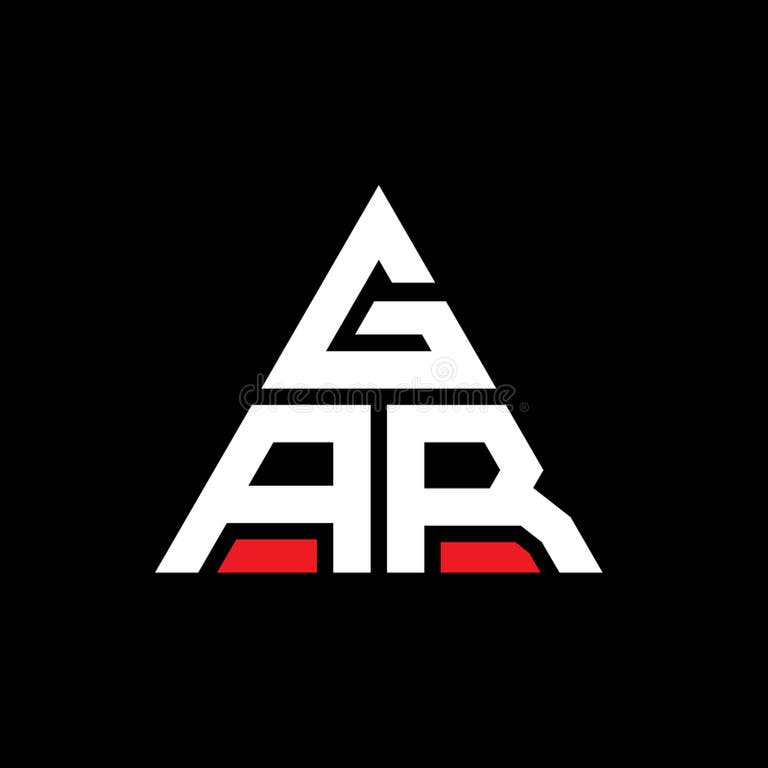 GAR Triangle Letter Logo Design with Triangle Shape. GAR Triangle Logo ...