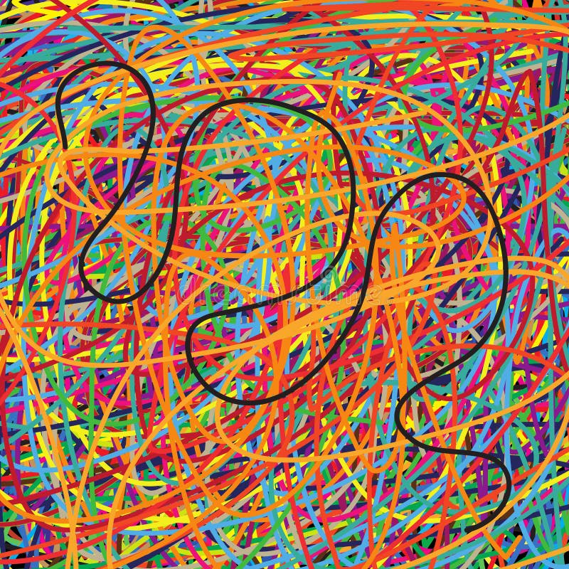 Garabato coloreado stock de ilustración. Ilustración de extracto ...