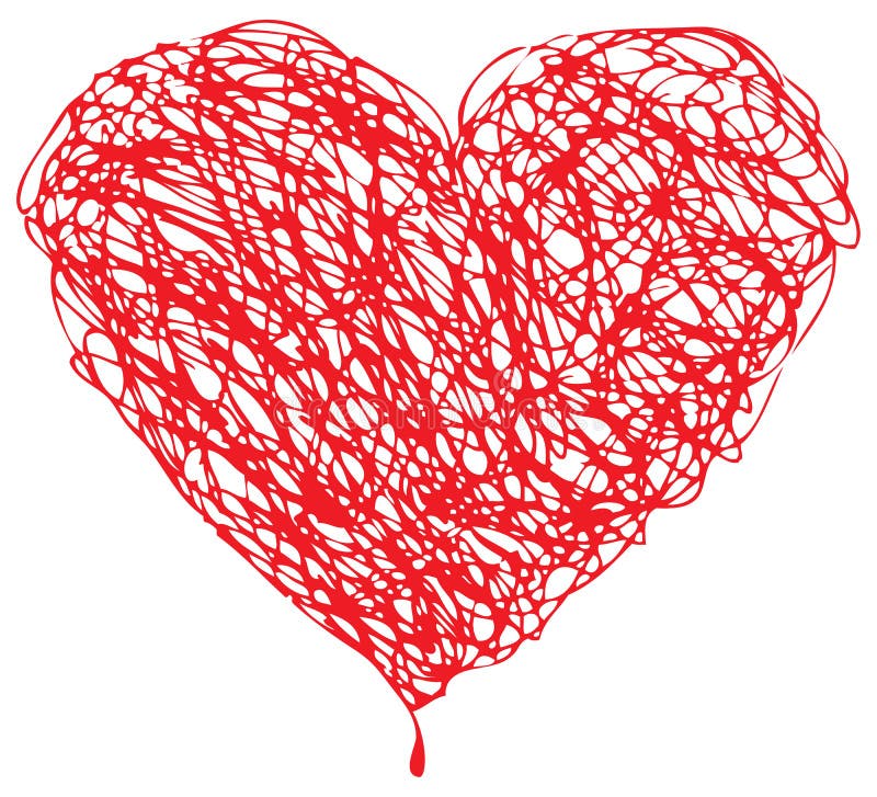 Corazón del garabato ilustración del vector. Ilustración de amor - 11848401