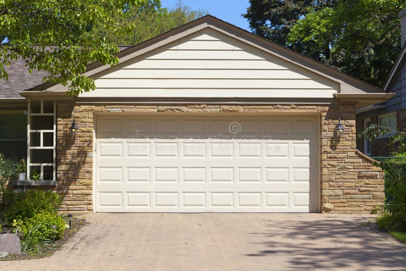 Garage stock photo. Image of brick, empty, exterior, home - 30349576