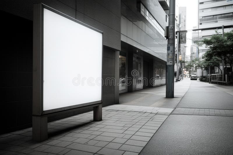 Billboard in a City Lot Garage Stock Illustration - Illustration of ...