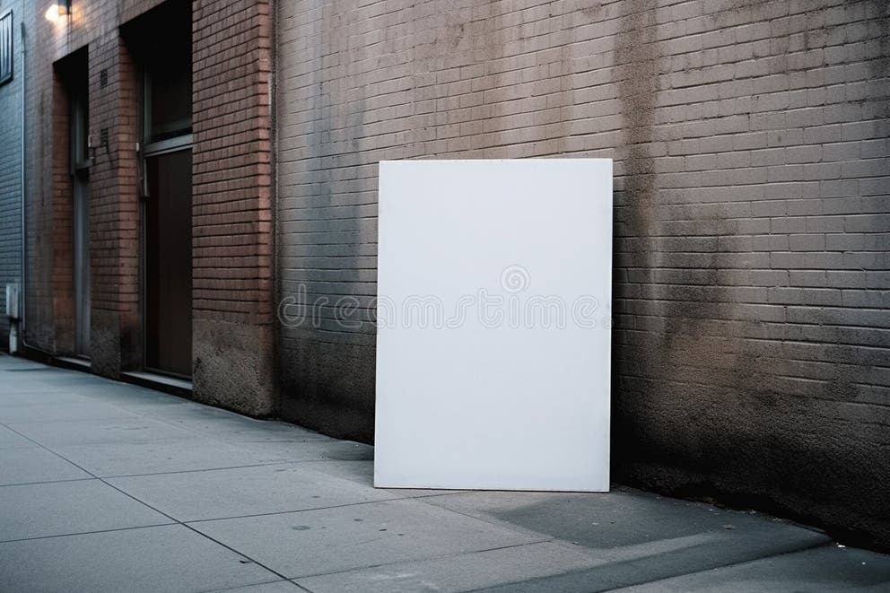 Garage Billboard on the Street Stock Illustration - Illustration of ...