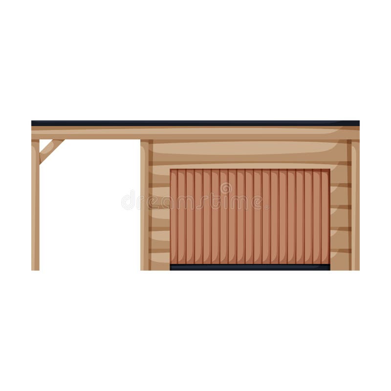 Garage of Building Vector Icon.Cartoon Vector Icon Isolated on White ...