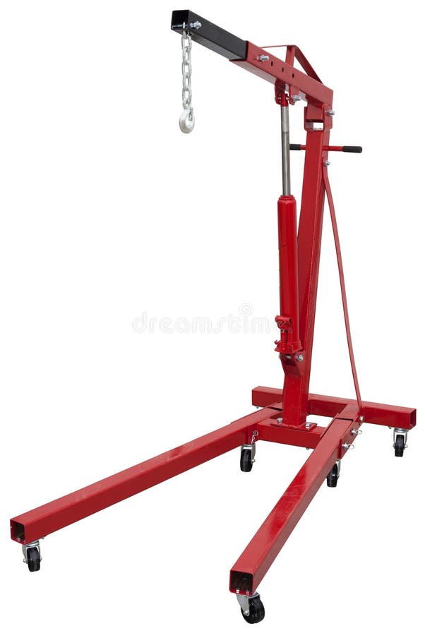 Garage Crane (with Clipping Paths) Stock Image - Image of hold, hook ...