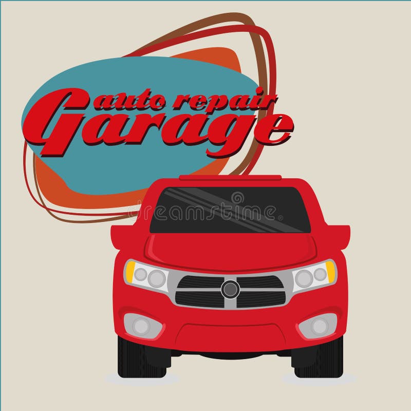 Garage design stock vector. Illustration of automotive - 59986988