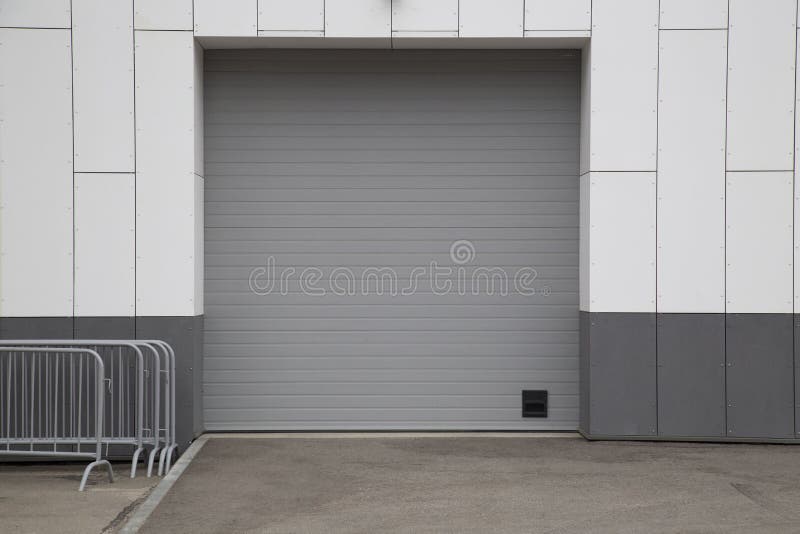Garage Doors. Roller Shutters.Garage Roll-up Gates Stock Photo - Image ...