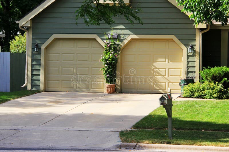 Garage driveway stock photo. Image of closed, residential - 57601742
