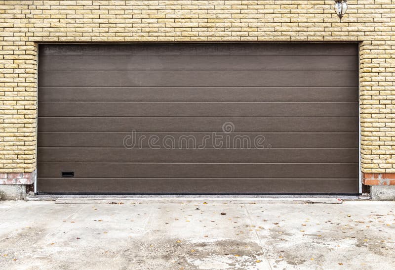 Garage entrance gate stock image. Image of attached - 170378843