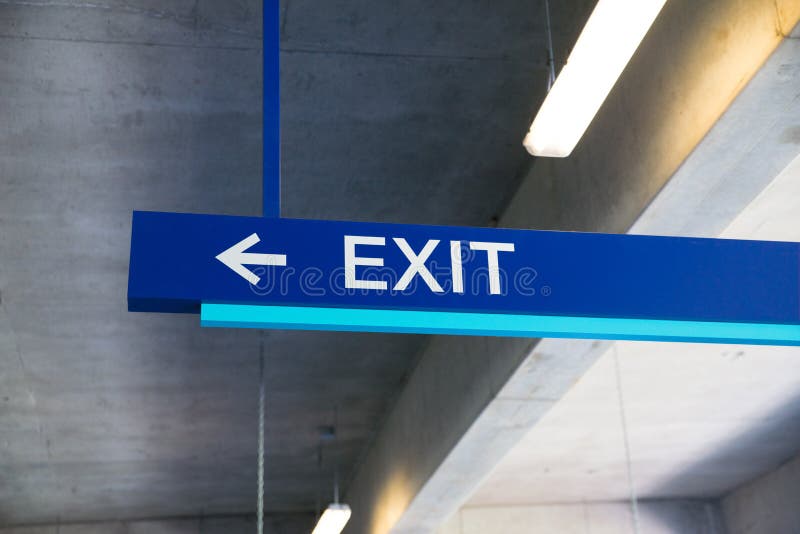 Garage exit sign stock image. Image of building, escape - 61313283