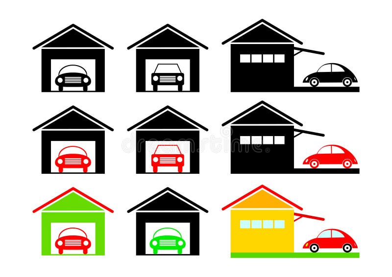 Garage icons stock vector. Illustration of automotive - 25306869