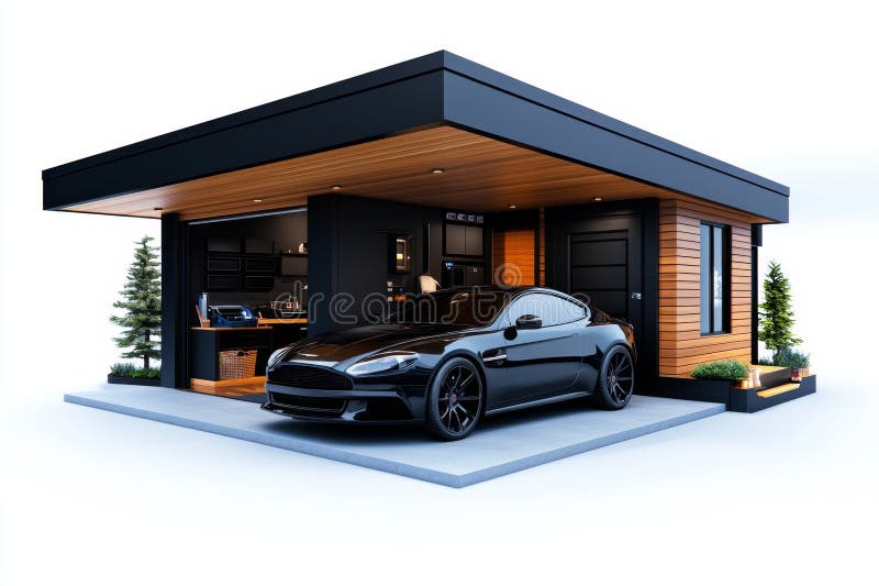 Garage Layout Customization is Highlighted in a Detailed Illustration ...