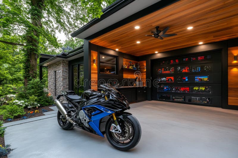 Garage Multi-purpose Functionality is Captured in a Realistic Photo of ...