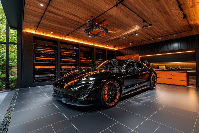 Garage Multi-purpose Functionality is Captured in a Realistic Photo of ...