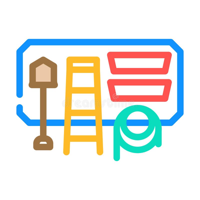 Garage Organizer Tool Color Icon Vector Illustration Stock Vector ...