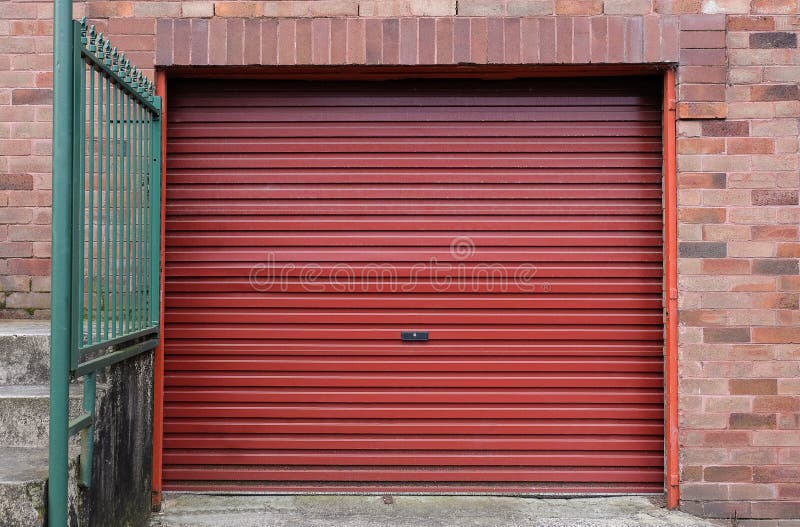 Garage rollup door stock image. Image of garage, business - 257265895