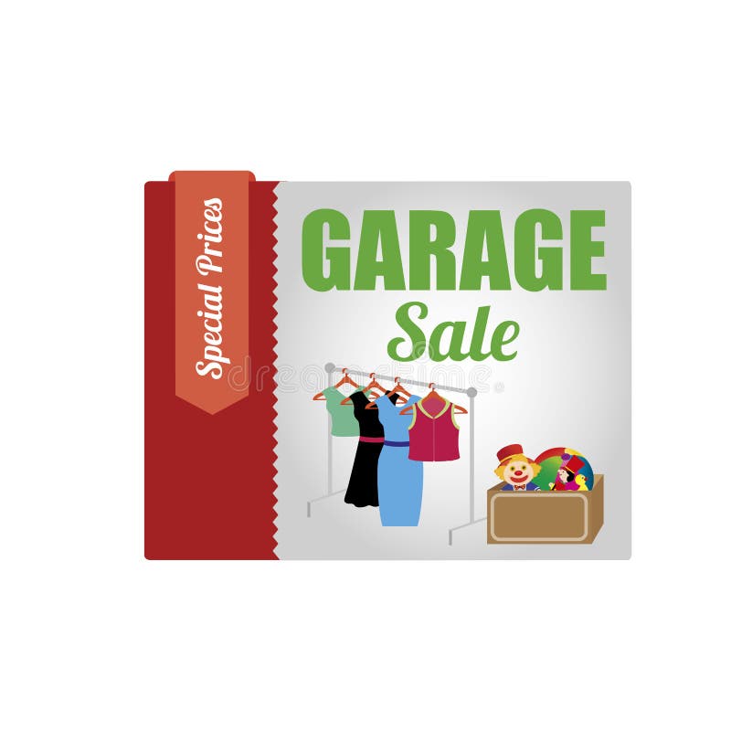 For Sale and Garage Sale Signs Stock Illustration - Illustration of ...