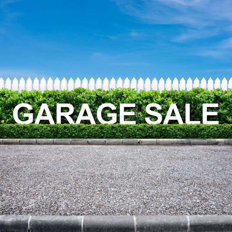 Yard sale sign stock image. Image of yard, garage, hedge - 25880559