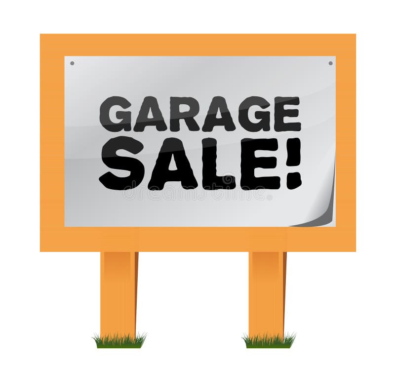 For Sale and Garage Sale Signs Stock Illustration - Illustration of ...