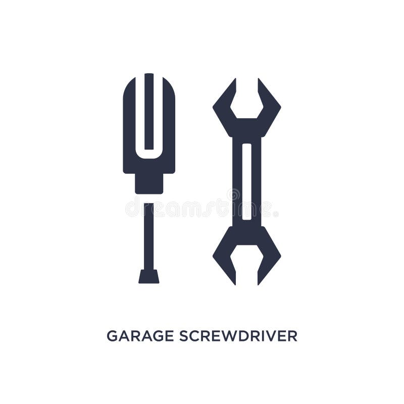 Garage Screwdriver Icon On White Background. Simple Element ...