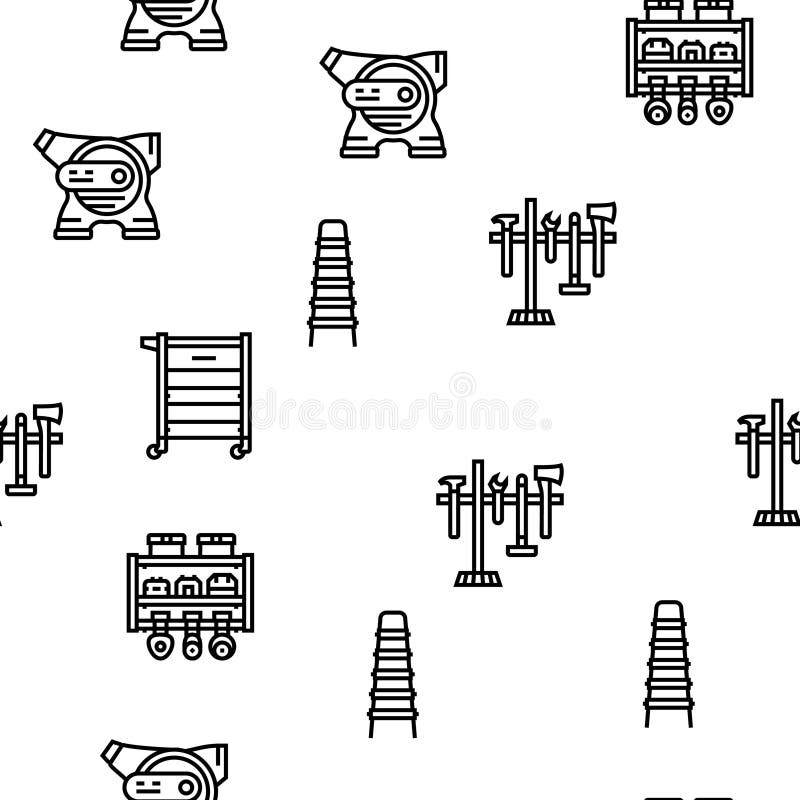 Garage Tools Service Auto Repair Vector Seamless Pattern Stock Vector ...