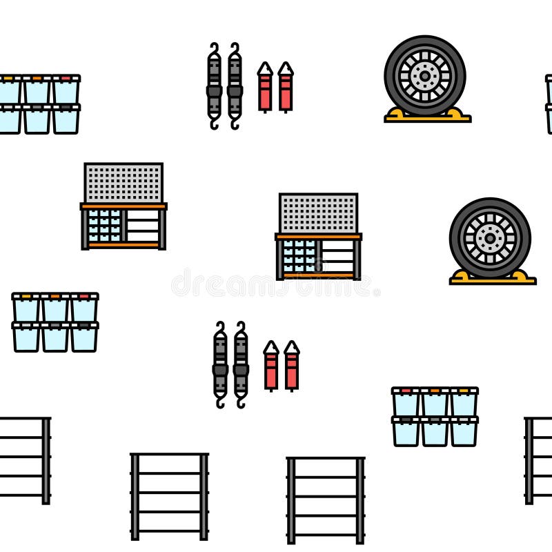Garage tools icons stock vector. Illustration of preferences - 97142575