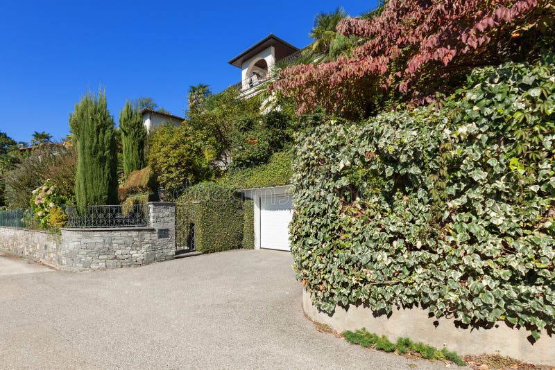 Garage of a Villa, Exterior Stock Photo - Image of house, classic: 68102488