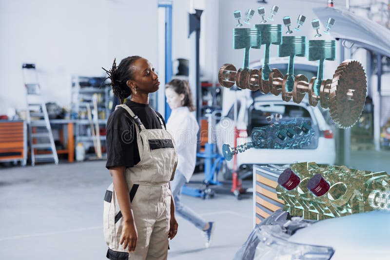 Garage Worker Fixes Radiator with AR Stock Photo - Image of simulation ...