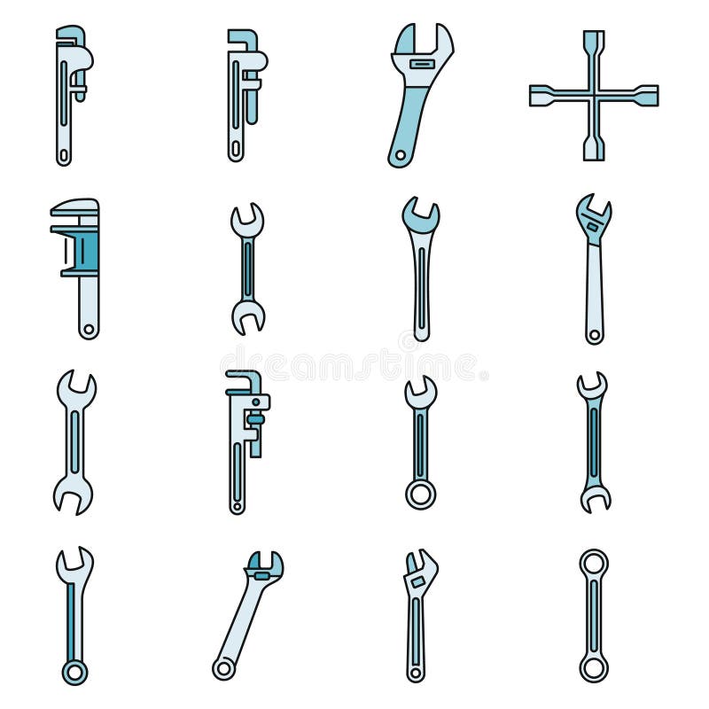 Garage Wrench Icons Set Vector Color Stock Vector - Illustration of ... Garage Wrench Icons Set Vector Color Stock Vector - Illustration of ...