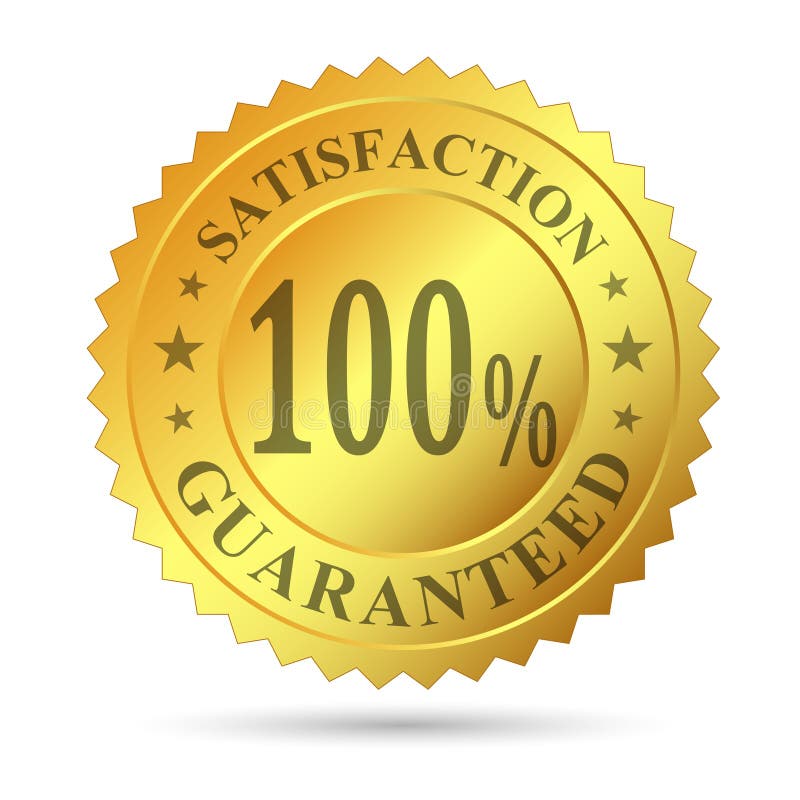 Garantie De Satisfaction D'insigne D'or Illustration de Vecteur ...