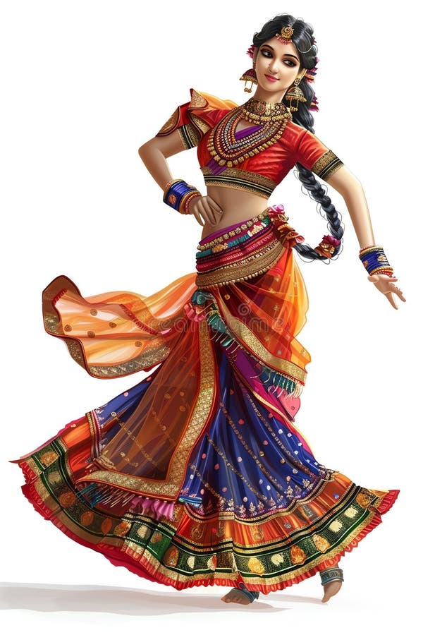 Garba Night Diwali hindu stock illustration. Illustration of healthy ...