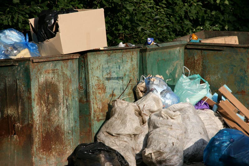 Garbage stock photo. Image of trash, city, dumpster, bags - 5815464