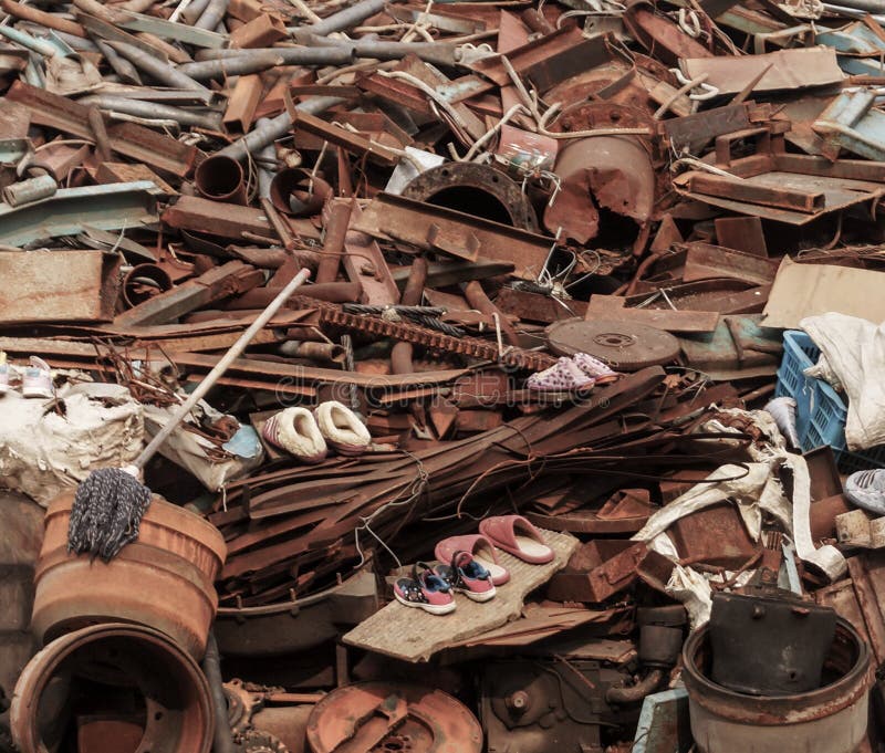 Scrapyard scene stock image. Image of plastic, heap, reuse - 1898015