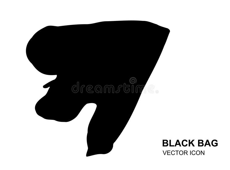 Garbage Bag Icon, Trash Package, Plastic Bin Bags, Black Polyethylene ...