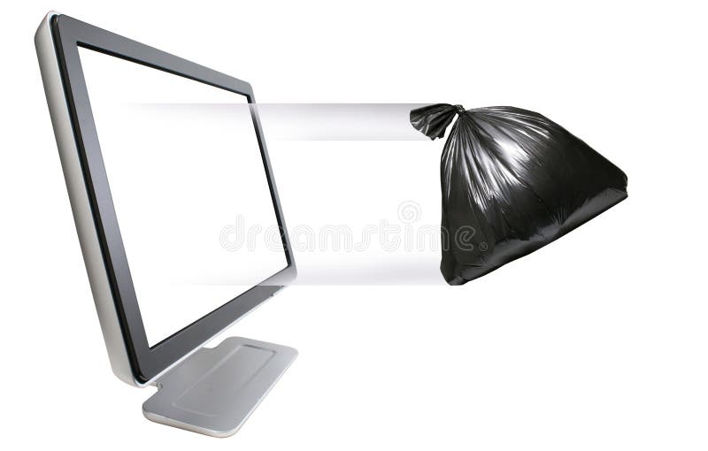Garbage Bag leaving stock image. Image of connection, desktop - 5893229
