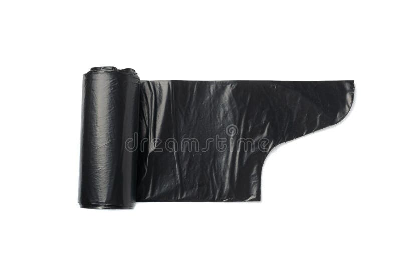 Garbage Bag Roll Isolated. Trash Package, New Rolled Plastic Bin Bags ...
