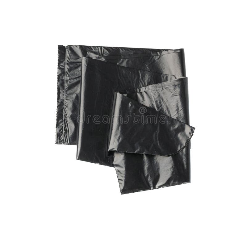 Garbage Bag Roll Isolated. Trash Package, New Rolled Plastic Bin Bags ...