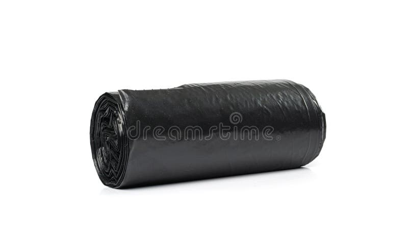 Garbage Bag Roll Isolated. Trash Package, New Rolled Plastic Bin Bags ...