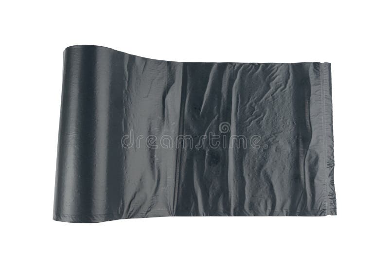 Garbage Bag Roll Isolated. Trash Package, New Rolled Plastic Bin Bags ...