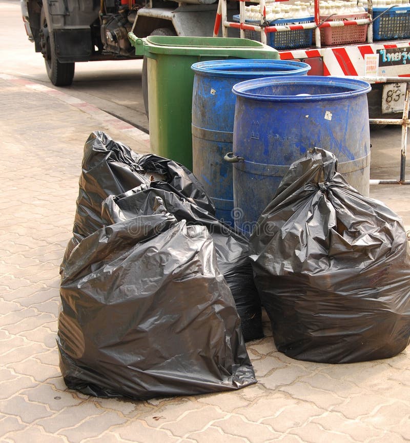 Garbage bags stock image. Image of odor, filth, pile, environment - 8368483