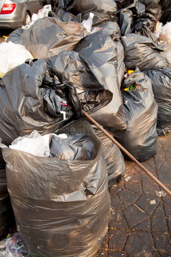 Garbage bags. stock image. Image of consumption, consumerism - 29999893