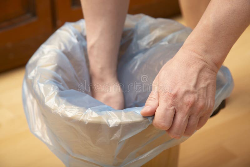 Garbage Bags for Household Waste. Using Trash Bags for the Trash Can ...