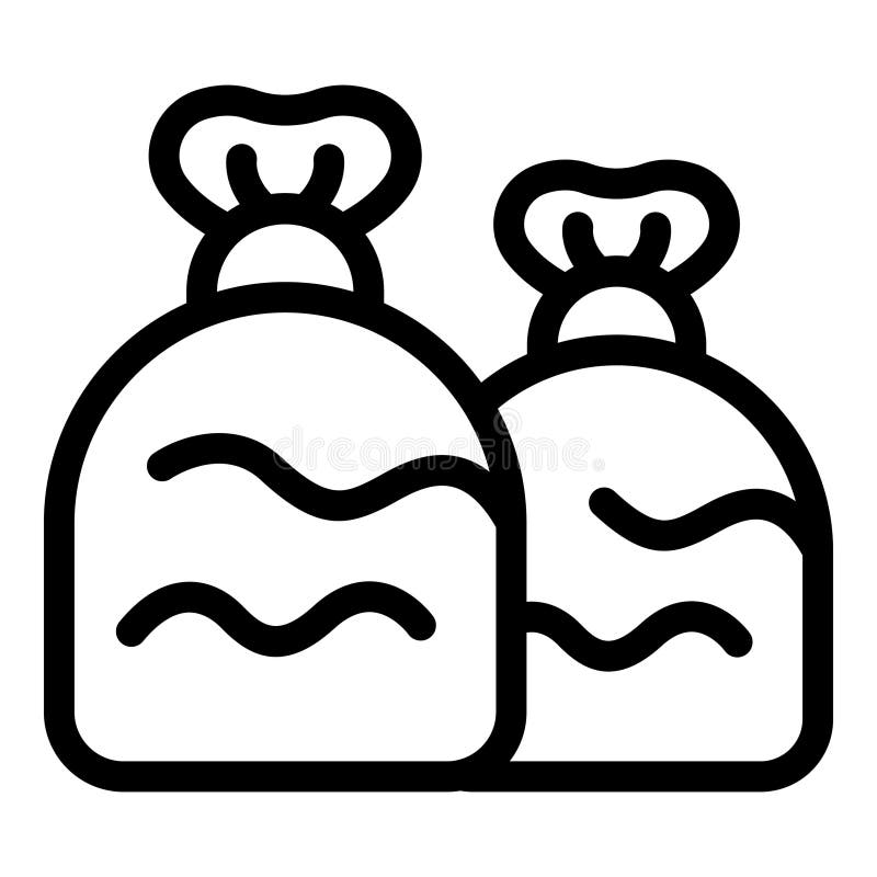 Garbage Bags Icon Outline Vector. Sorting Waste Sacks Stock ...